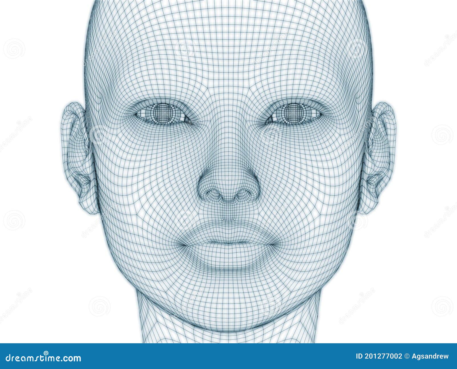 Human Face Wire Mesh stock illustration. Illustration of geometry ...
