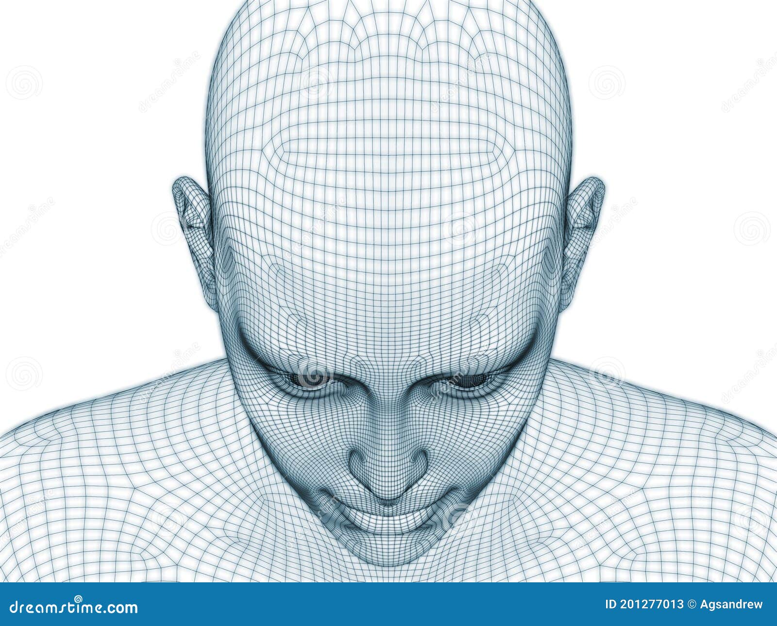 Human Face Wire Mesh stock illustration. Illustration of white - 201277013