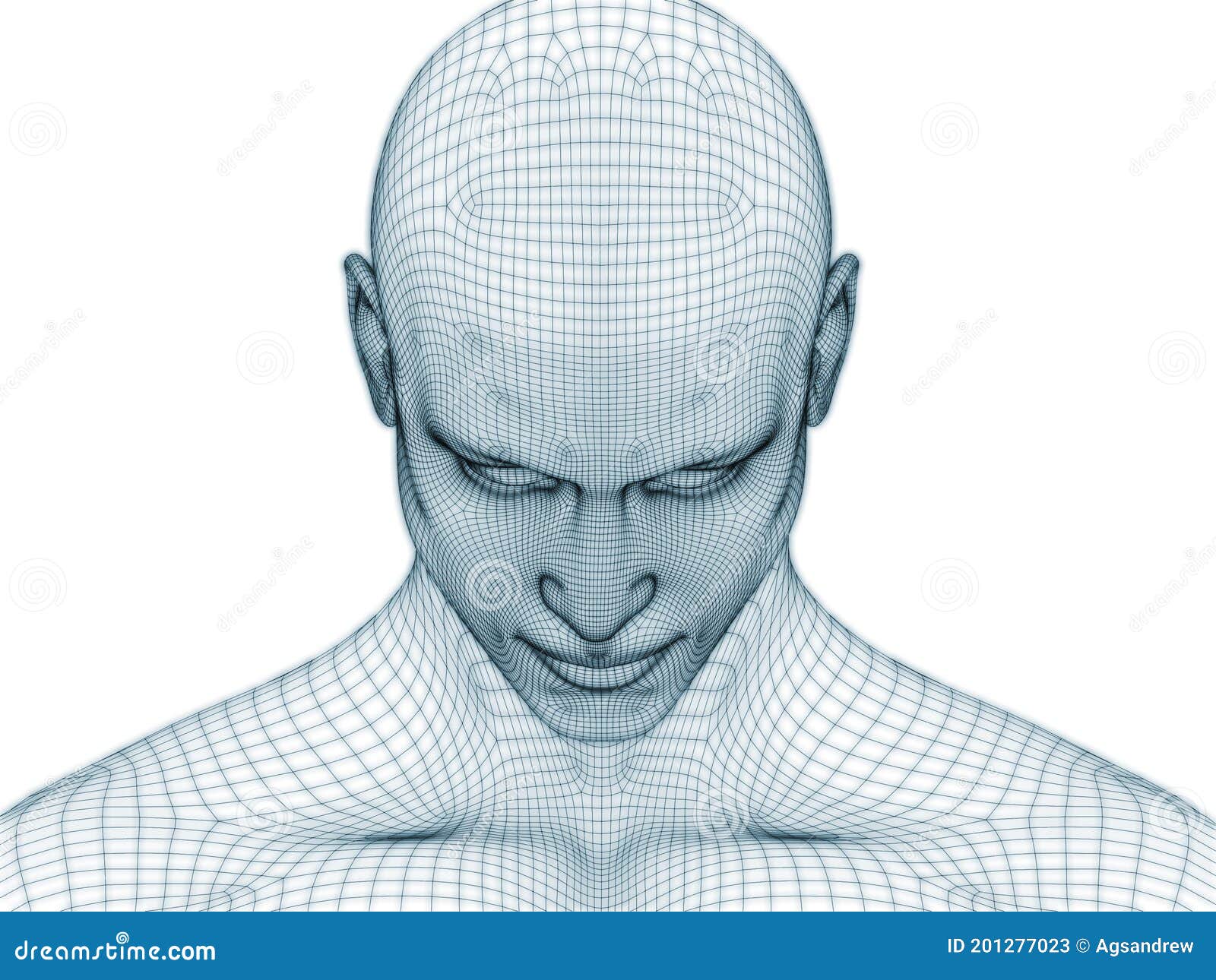Human Face Wire Mesh stock illustration. Illustration of mesh - 201277023