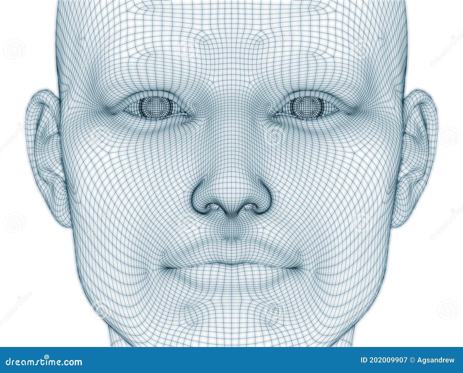 Human Face Wire Mesh stock illustration. Illustration of line - 202009907