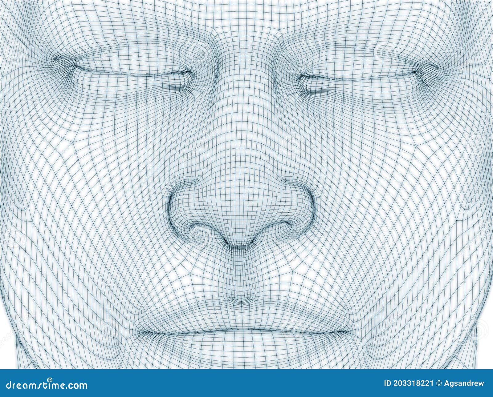 Human Face Wire Mesh stock illustration. Illustration of geometry ...