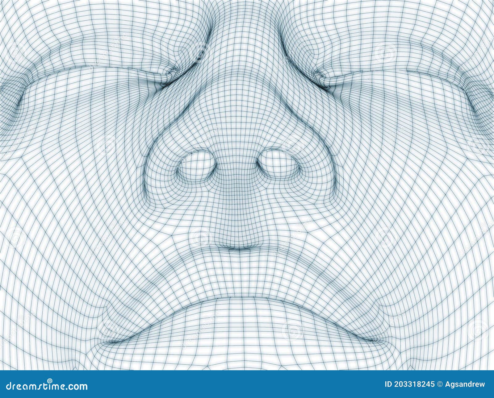 Human Face Wire Mesh stock illustration. Illustration of wire - 203318245