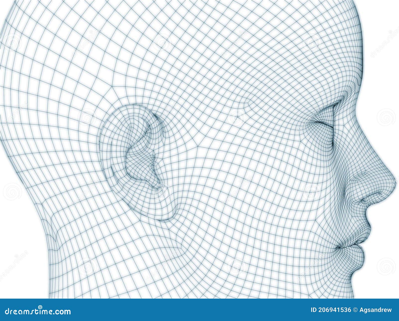 Human Face Wire Mesh stock illustration. Illustration of element ...