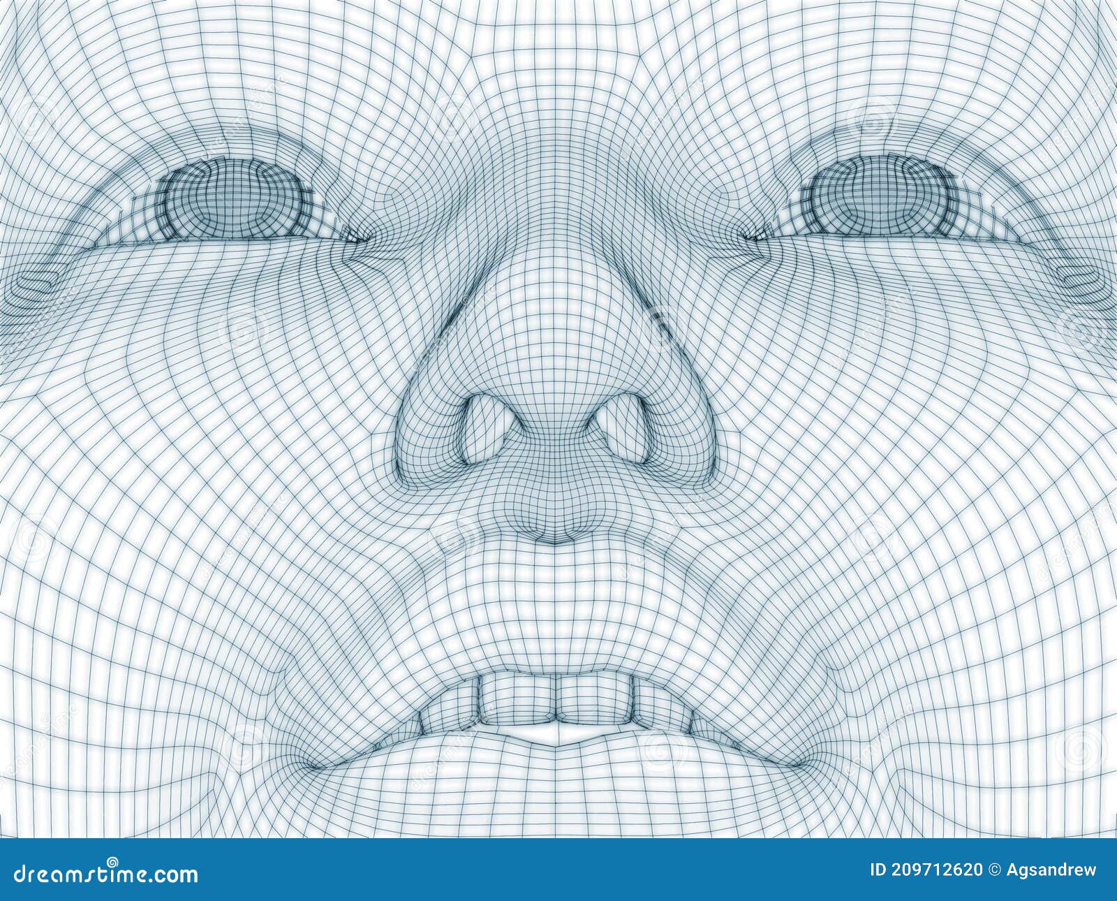 Human Face Wire Mesh stock illustration. Illustration of isolated ...