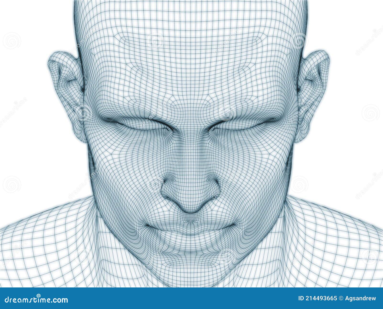Human Face Wire Mesh stock illustration. Illustration of design - 214493665