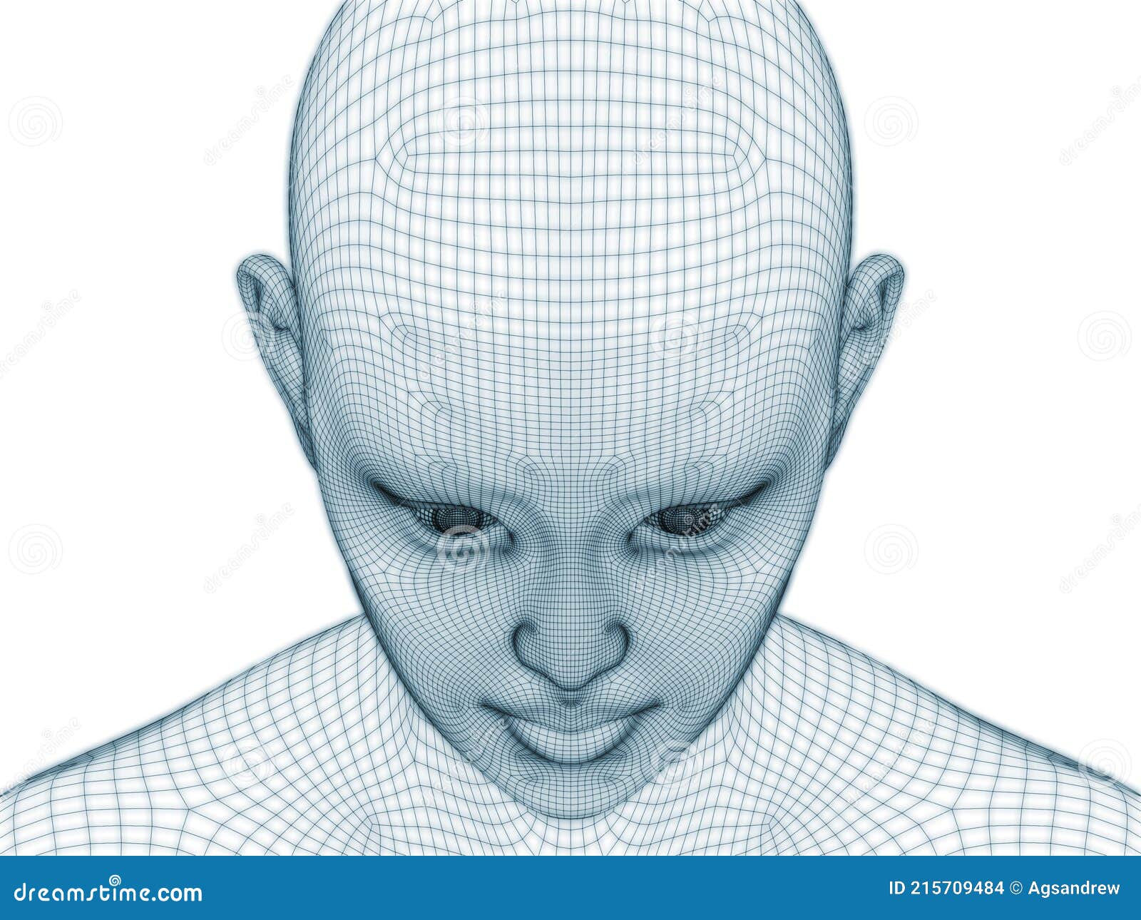 Human Face Wire Mesh stock illustration. Illustration of wire - 215709484