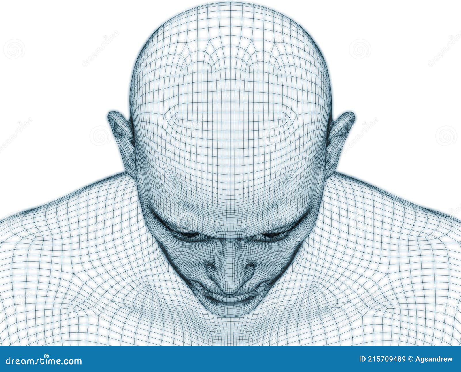 Human Face Wire Mesh stock illustration. Illustration of white - 215709489