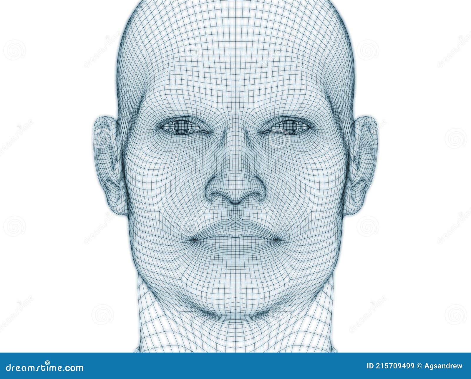 Human Face Wire Mesh stock illustration. Illustration of mesh - 215709499