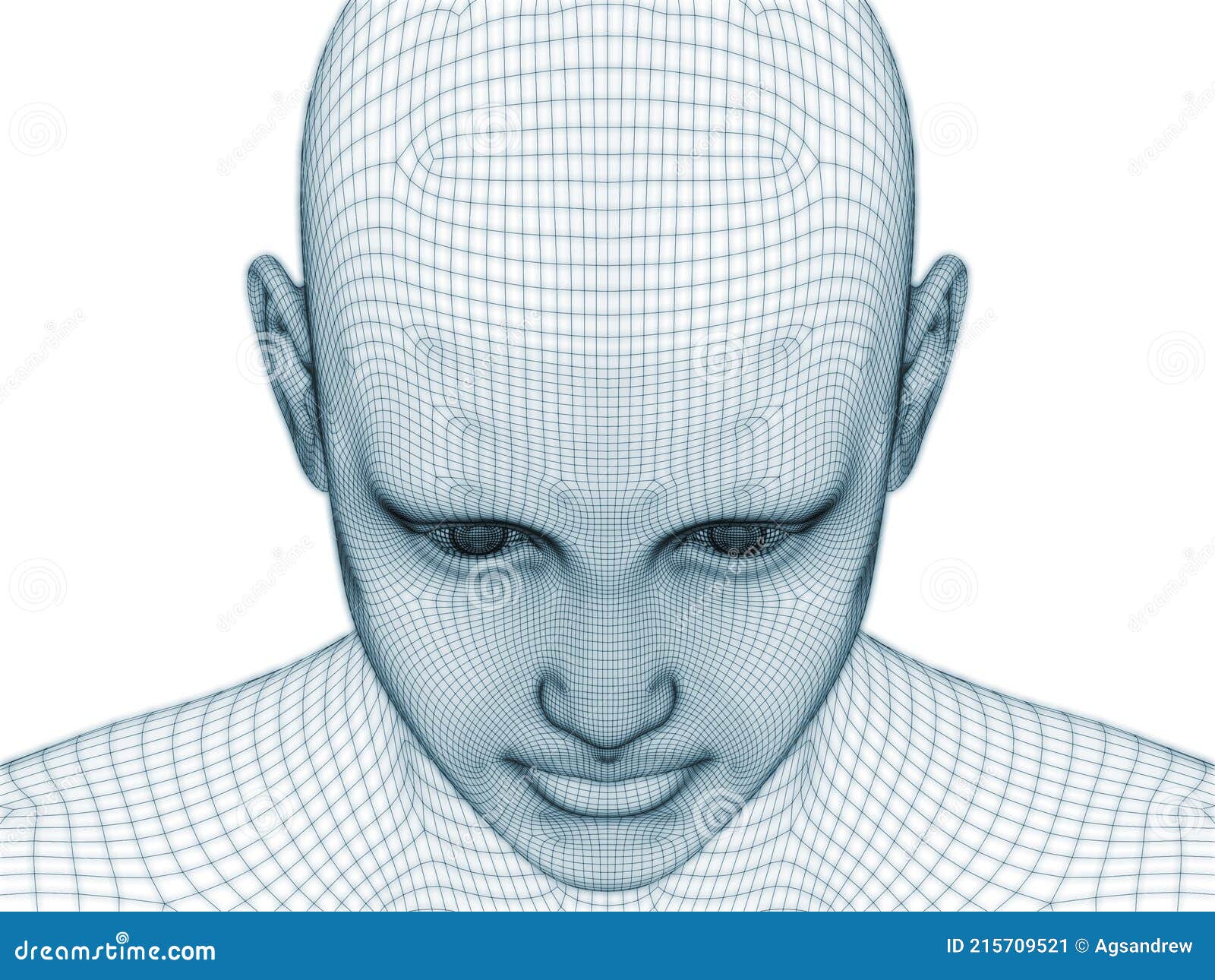 Human Face Wire Mesh stock illustration. Illustration of portrait ...