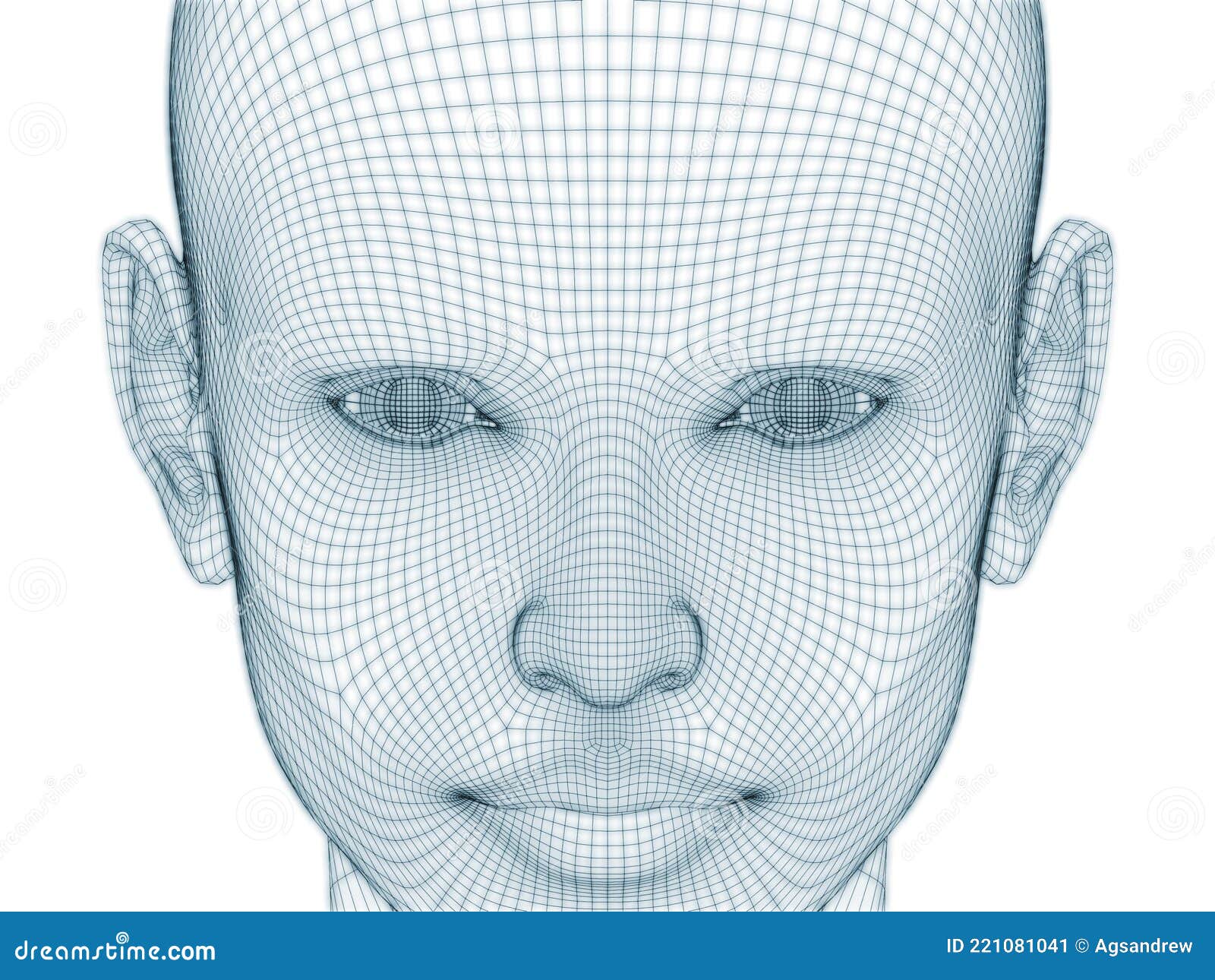 Human Face Wire Mesh stock illustration. Illustration of mind - 221081041