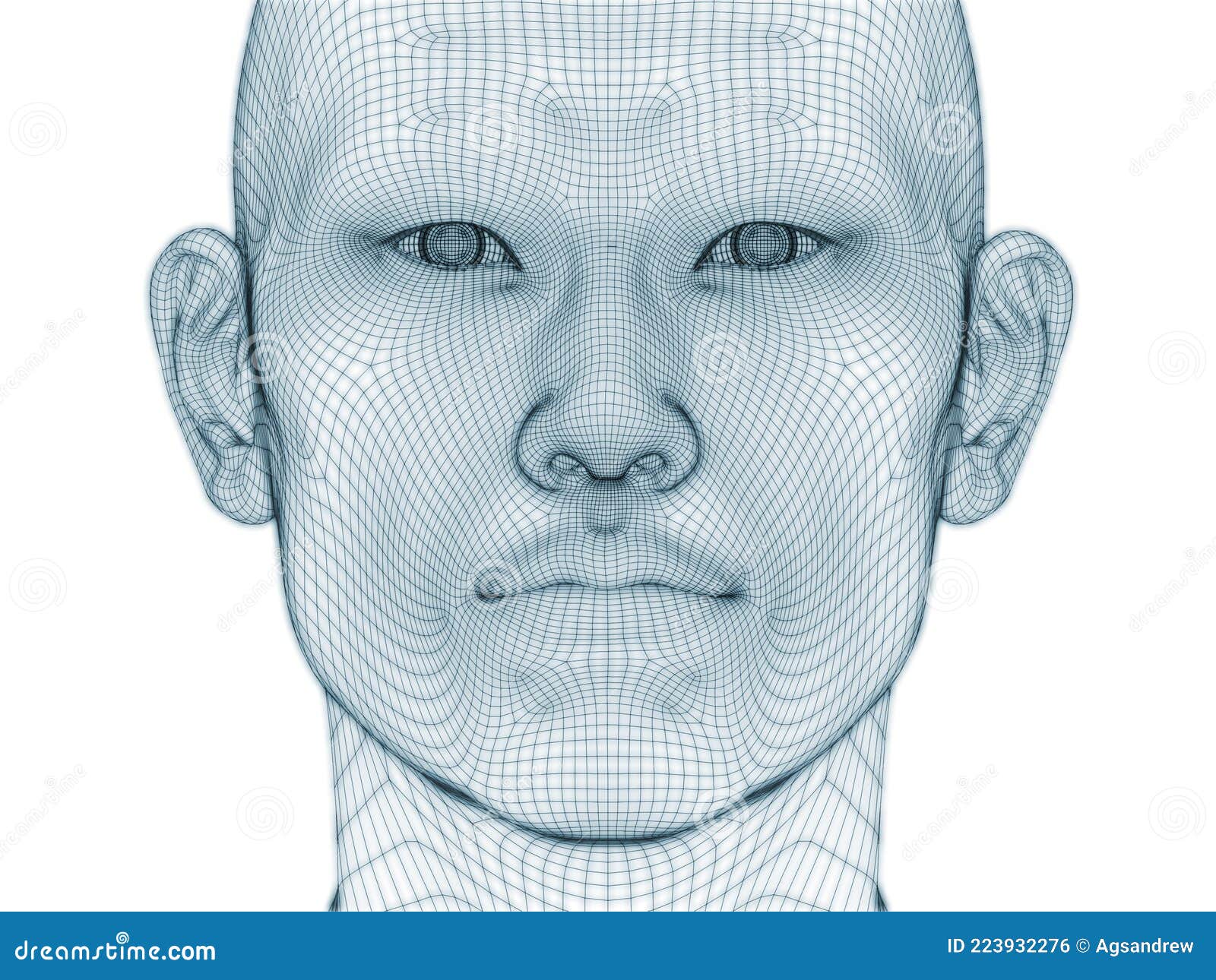 Human Face Wire Mesh stock illustration. Illustration of face - 223932276