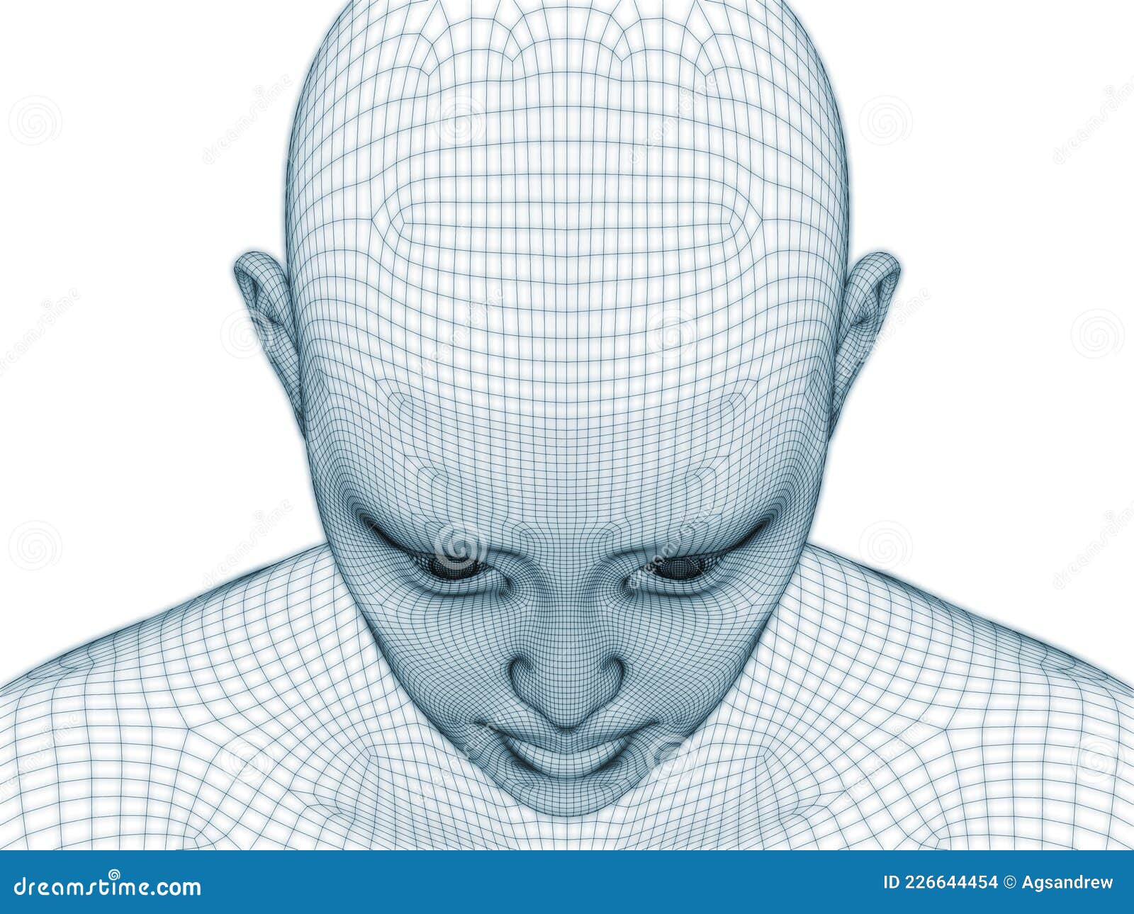 Human Face Wire Mesh stock illustration. Illustration of portrait ...