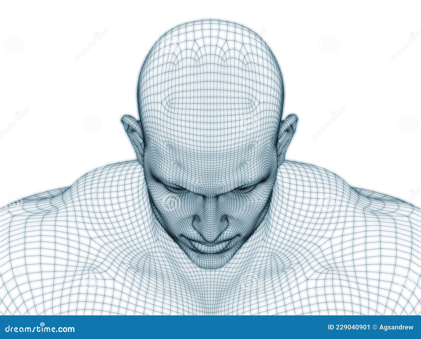 Human Face Wire Mesh stock illustration. Illustration of design - 229040901