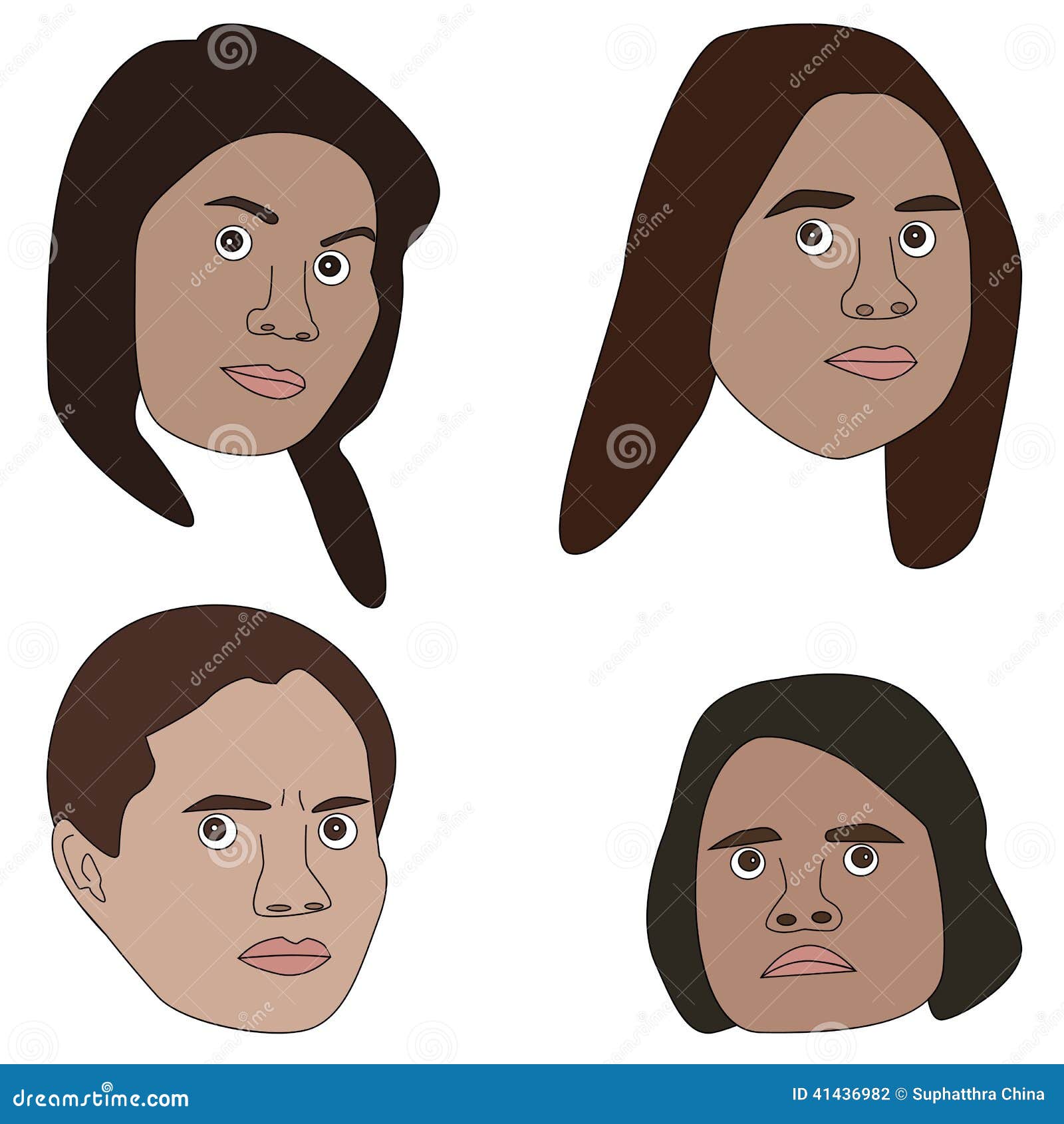 Human Faces stock vector. Illustration of people, collection - 41436982