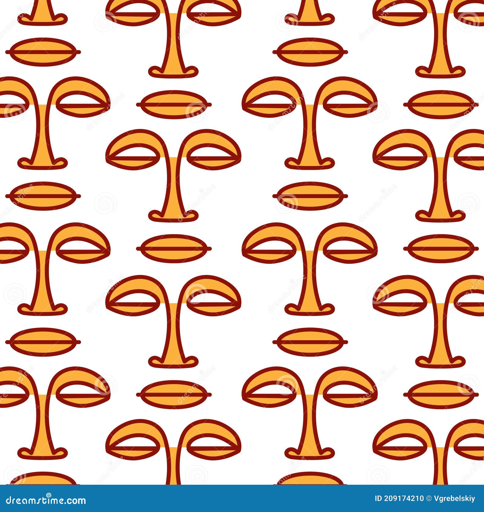 Human Facial Features. Abstract Background Stock Vector - Illustration ...