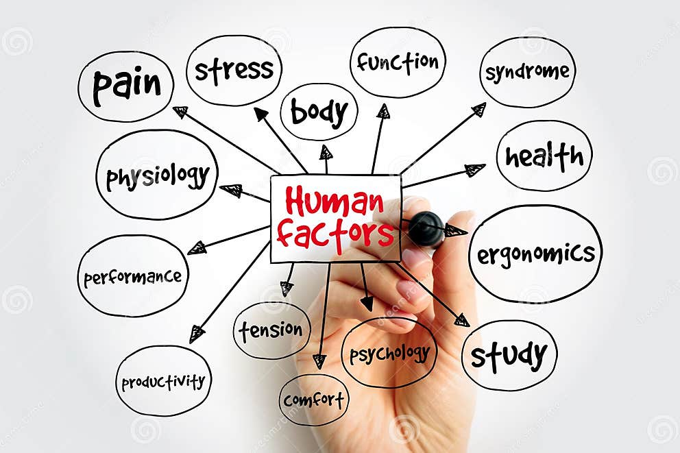 Human Factors Mind Map, Concept for Presentations and Reports Stock ...