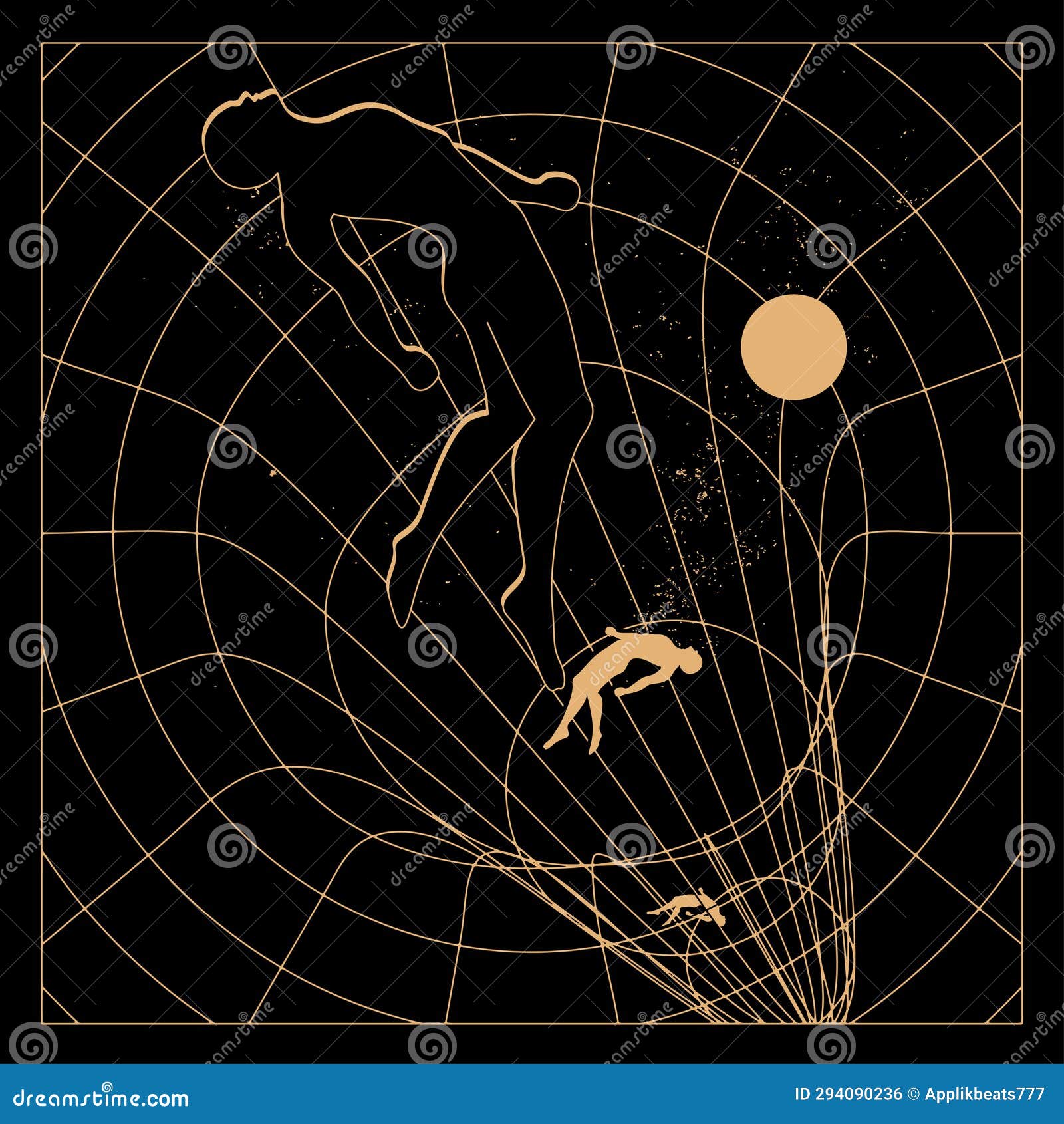 Human Falling into Unknown Abstract Addiction Psychologic Concept with ...
