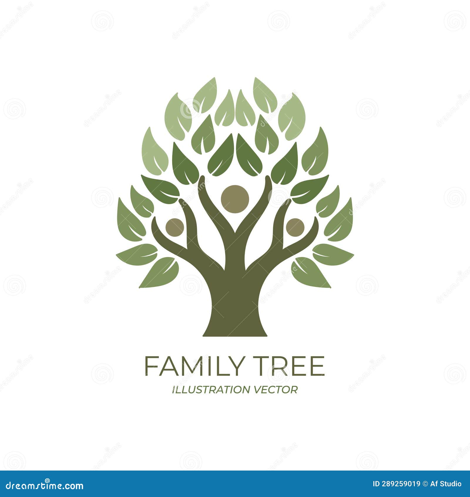 Human Family Tree of Life Icon Symbol Illustration Stock Vector ...