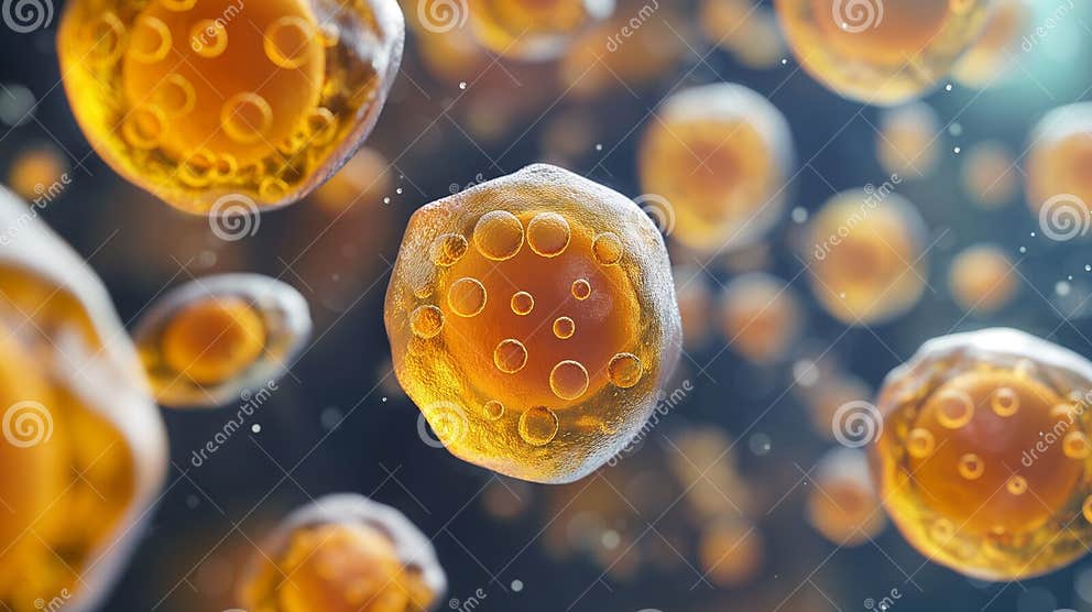 Human Fat Body Tissue Under Microscope View for Physiology Education ...