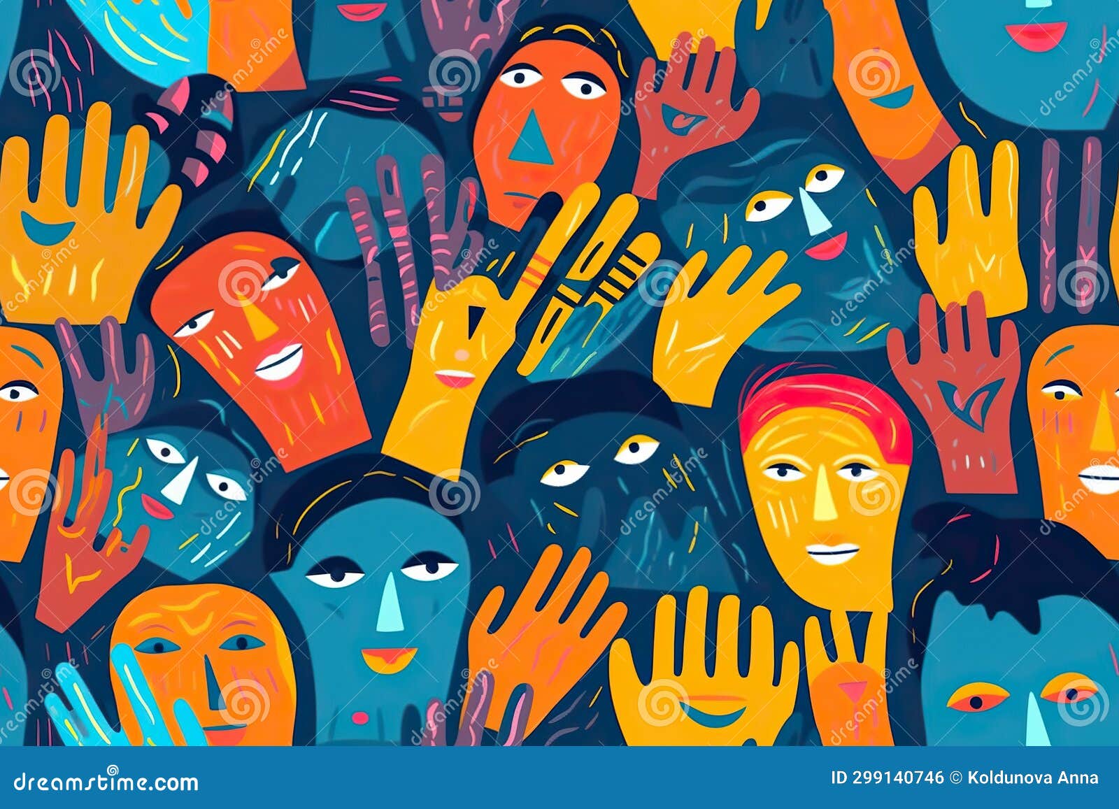 Human Feelings on Bright Background, Concept of Unity Stock Photo ...