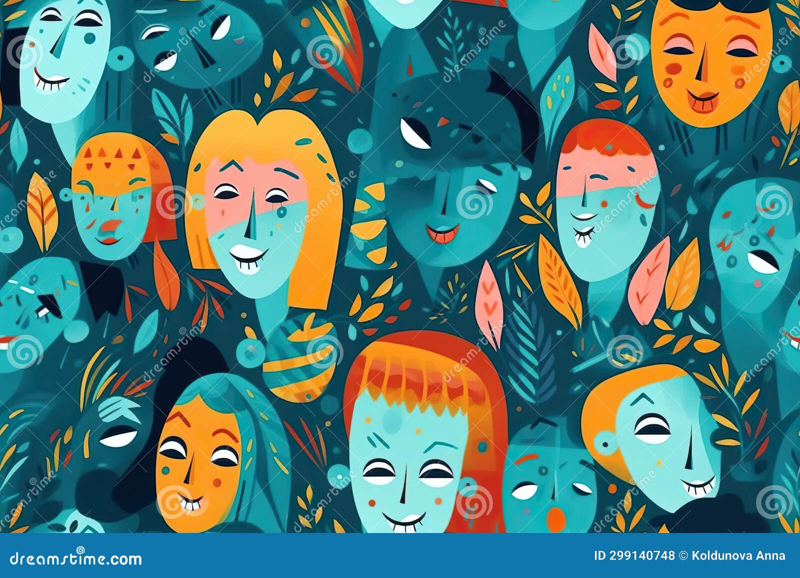 Human Feelings on Bright Background, Concept of Unity Stock ...