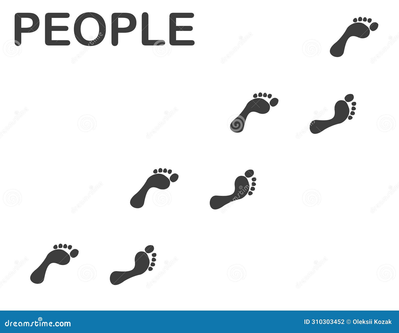 Human Feet. Feet Icon Isolated on White Background Stock Vector ...