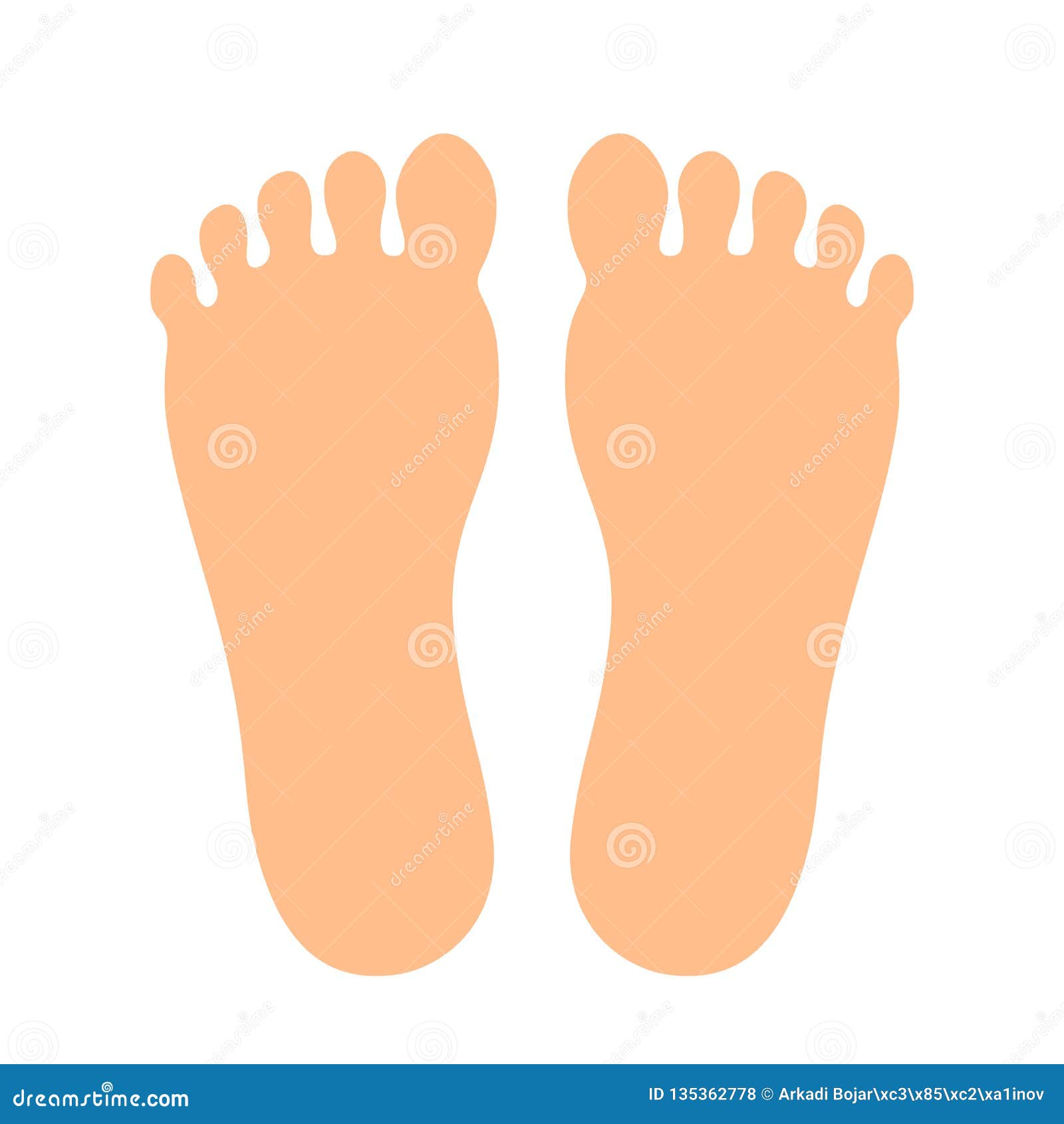 Human feet vector icon stock vector. Illustration of bottom - 135362778