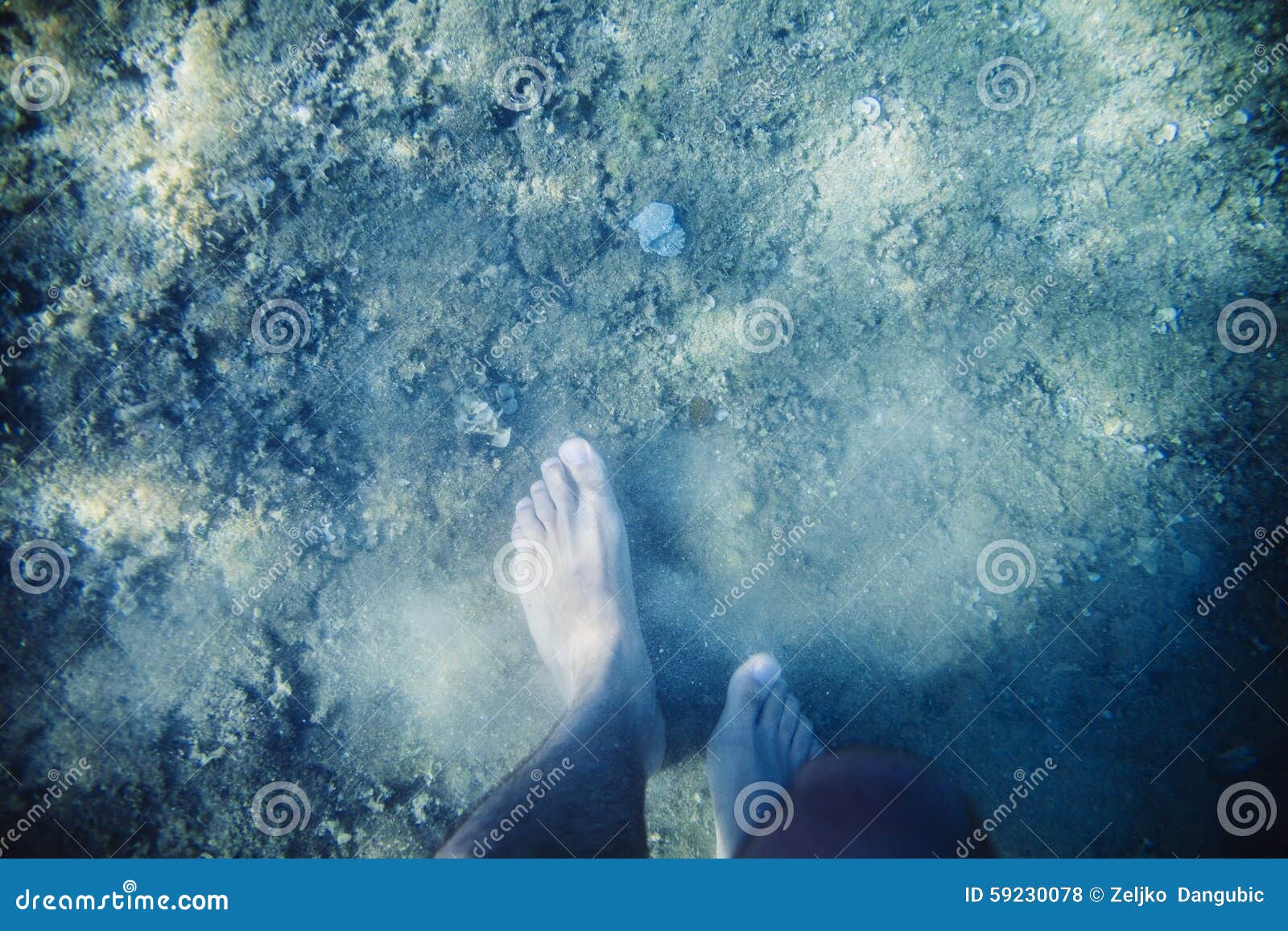 Human Feet Underwater stock photo. Image of mens, beneath - 59230078