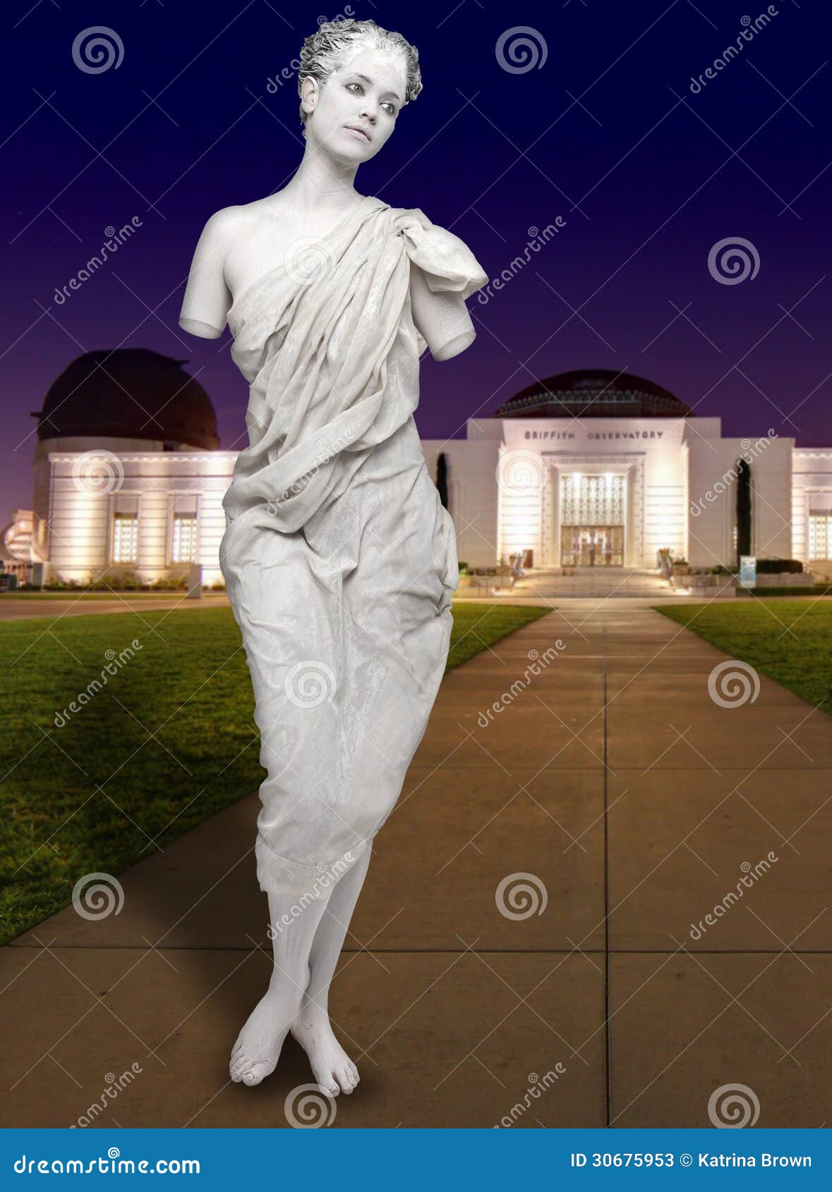 Human Female Statue at the Griffith Observatory Stock Image - Image of ...