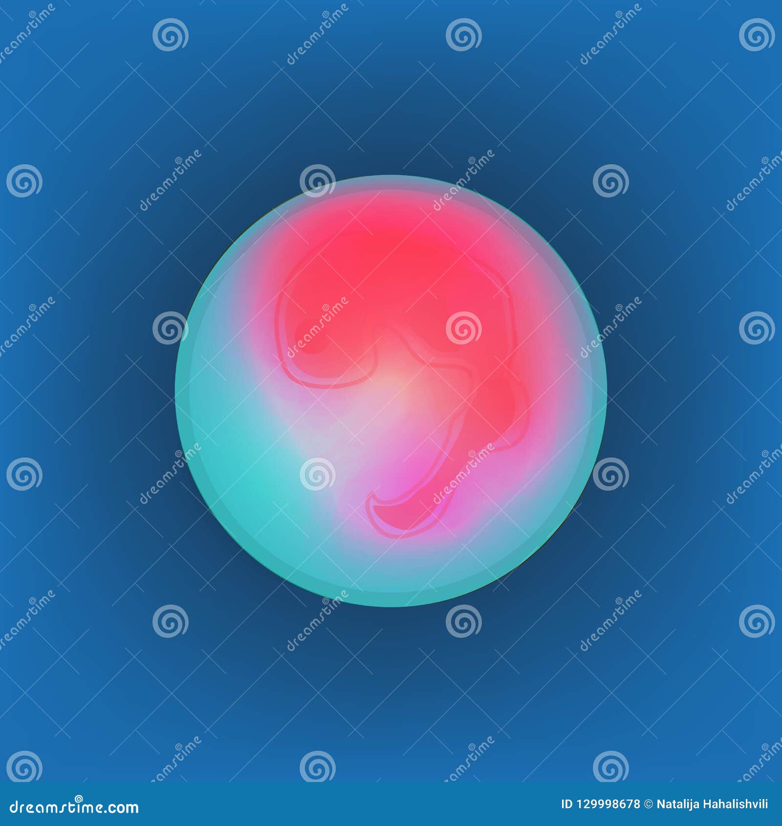 Human Fetus Inside the Womb, Stage of Embryo Development Vector Stock ...
