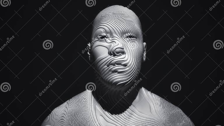 Human Figure Cut into Slices Stock Illustration - Illustration of grey ...