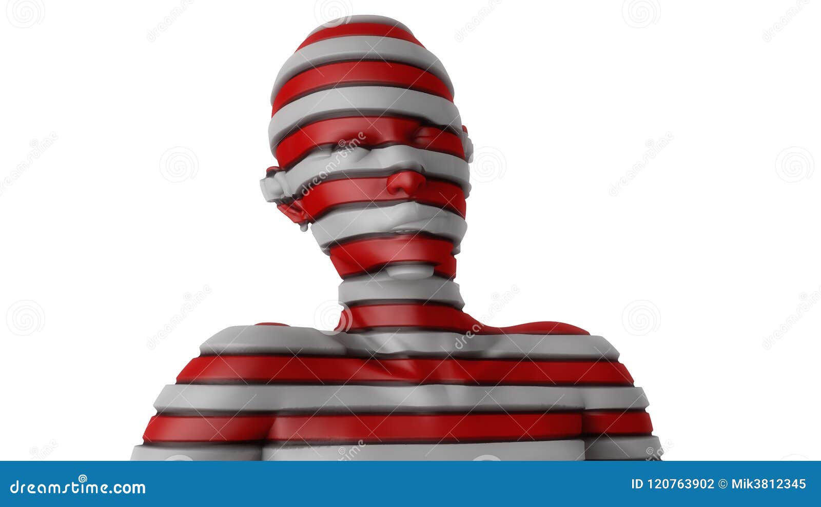 Human Figure Cut into Slices Stock Illustration - Illustration of human ...