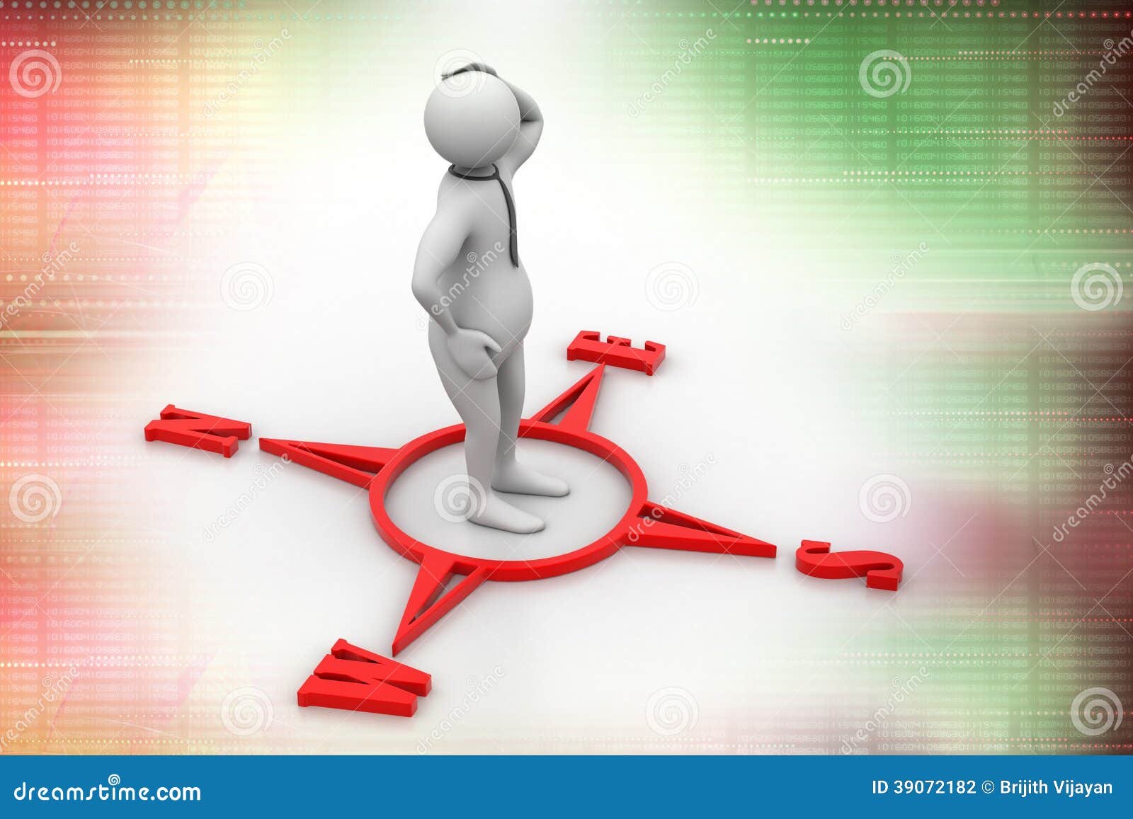 Human Figure on Directional Sign Stock Illustration - Illustration of ...