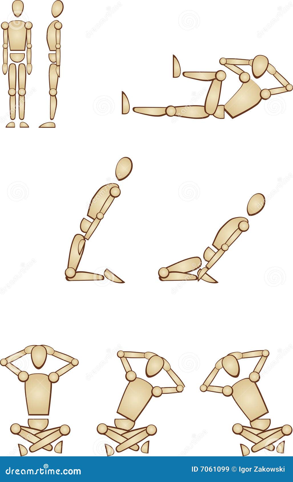 Human Figure Doing Exercise Stock Vector - Illustration of drawing ...