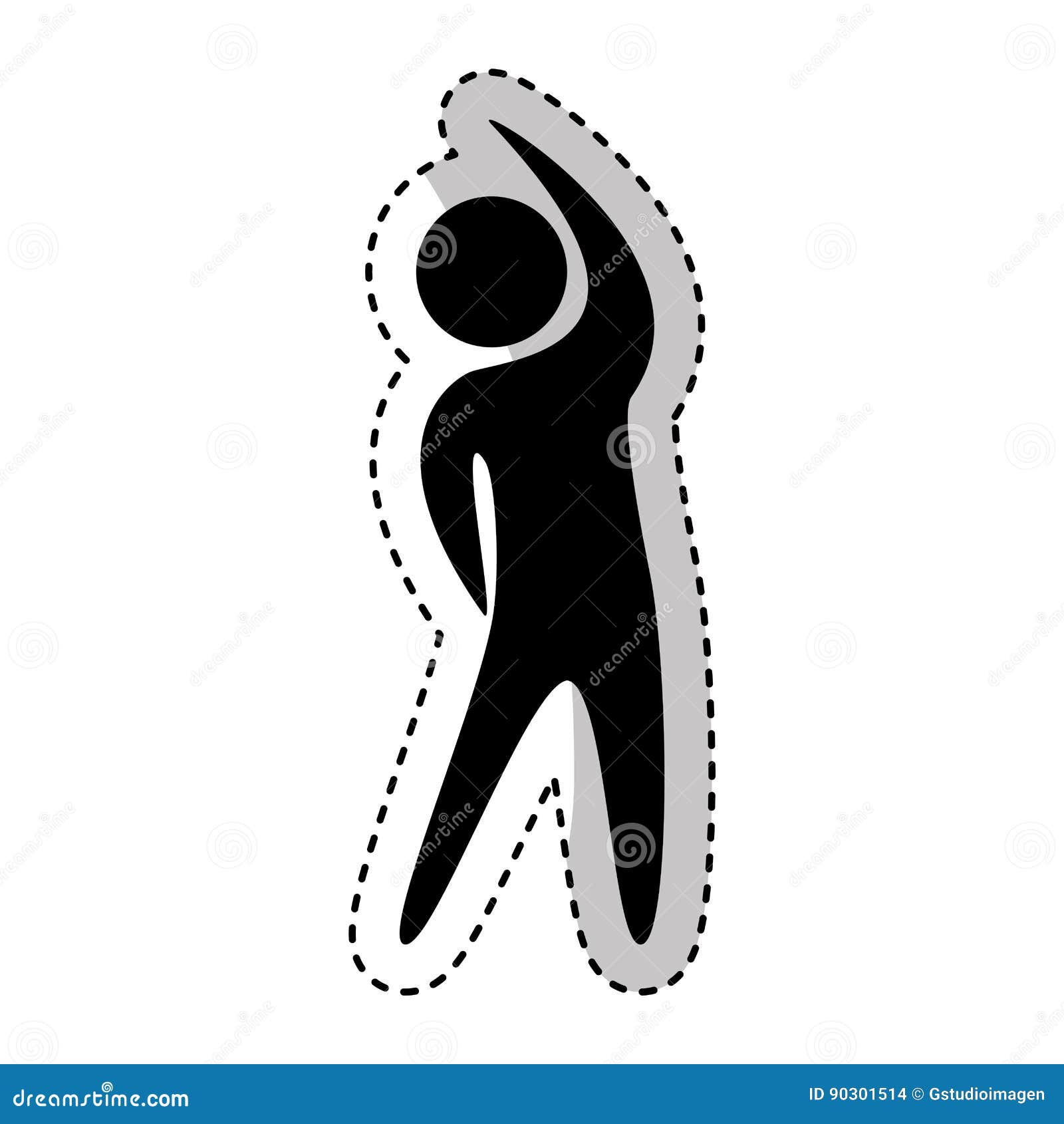 Human Figure Doing Exercise Stock Vector - Illustration of model ...