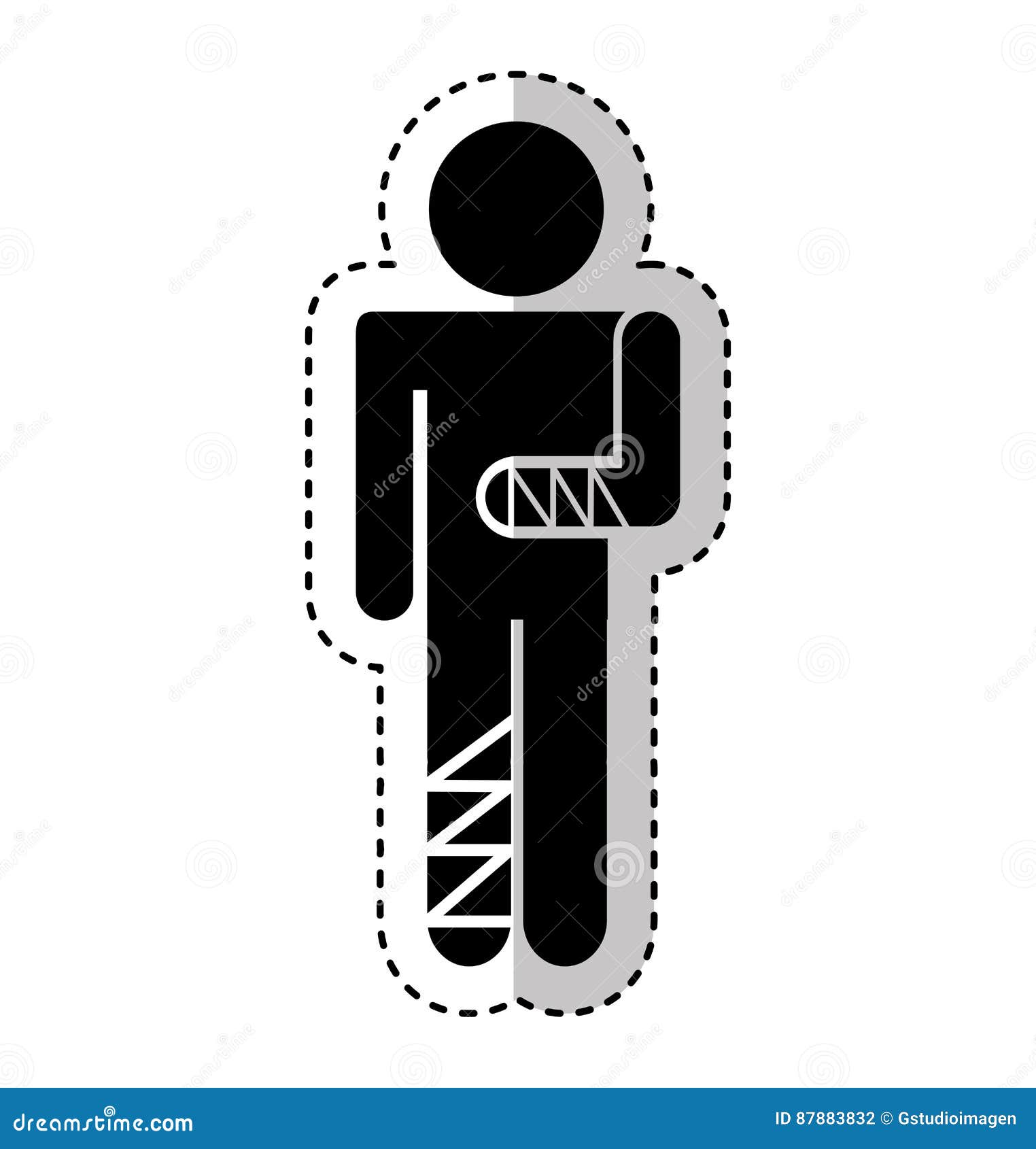 Human Figure with Fractures Stock Vector - Illustration of figure ...