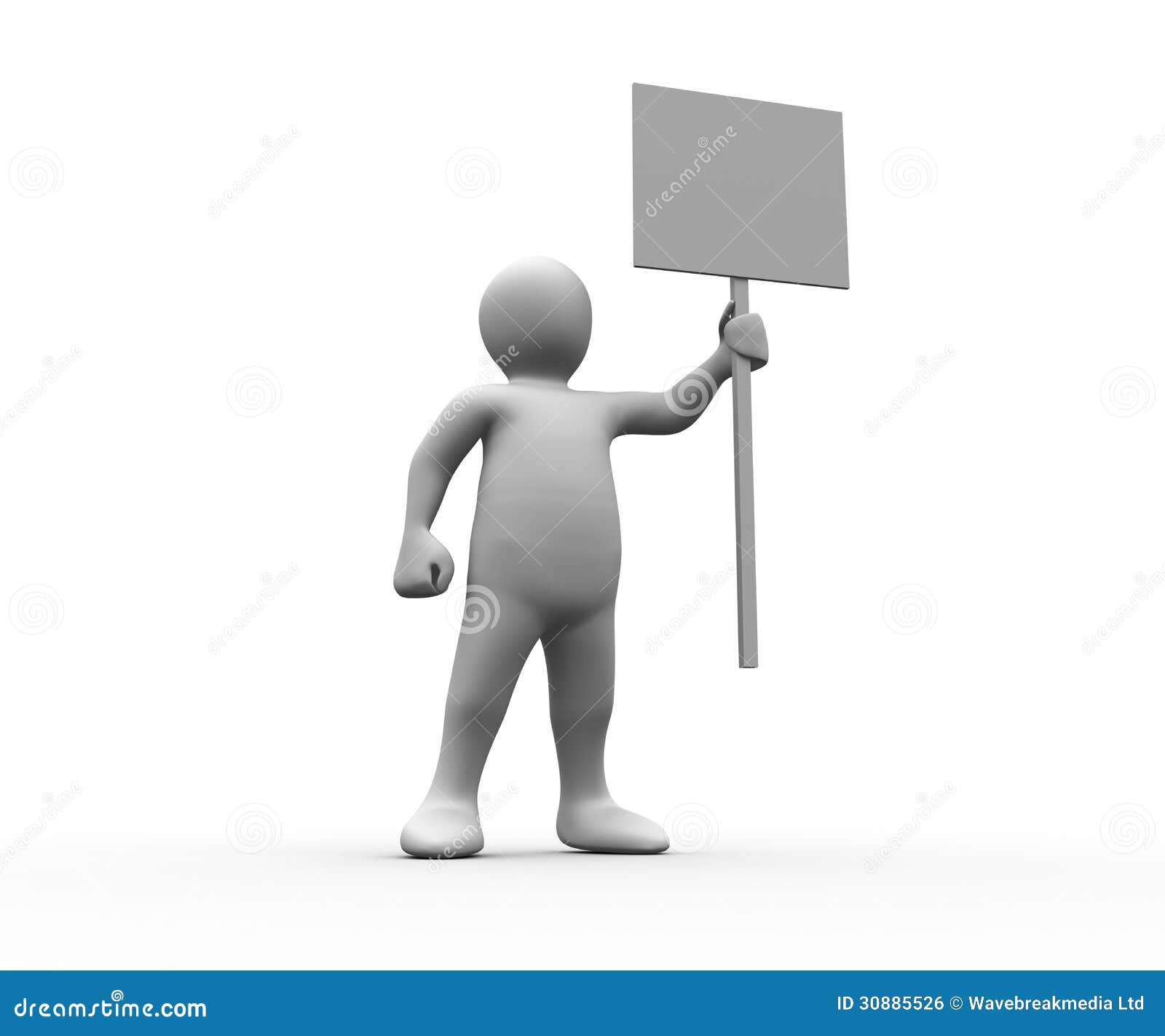 Figure Holding Blank Notice Stock Image | CartoonDealer.com #9068623