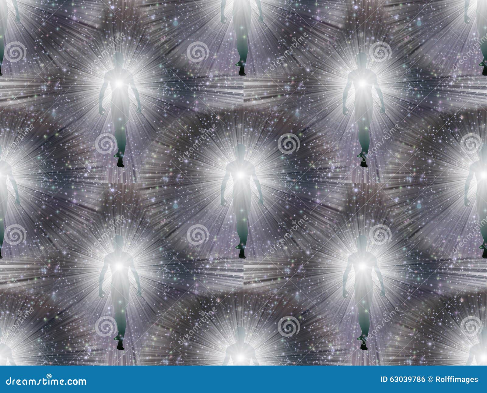 Human figure in light stock illustration. Illustration of multiple ...