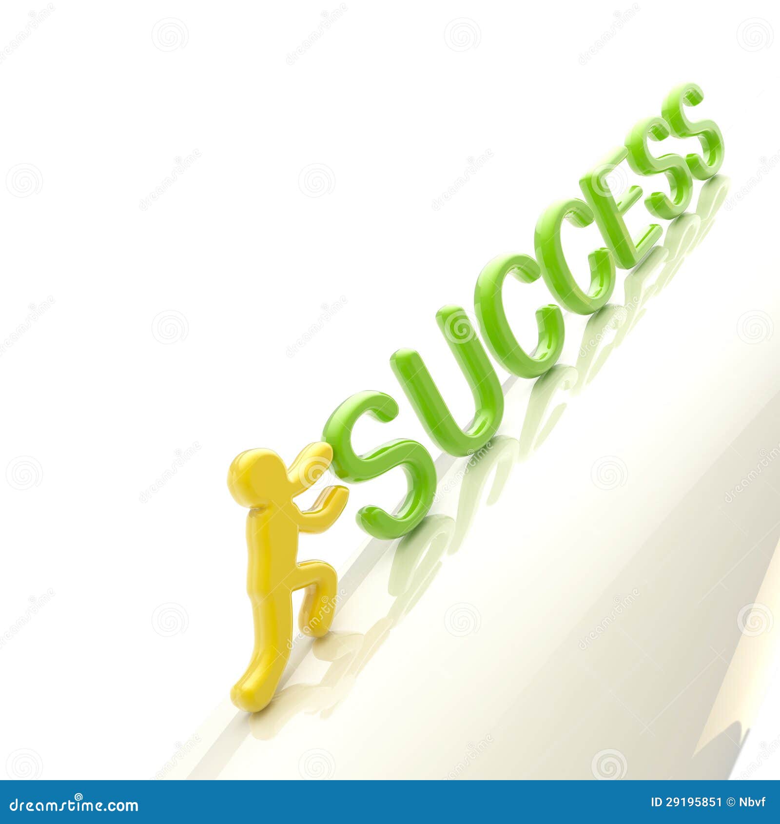 Human Figure Pushing the Word Stock Illustration - Illustration of ...