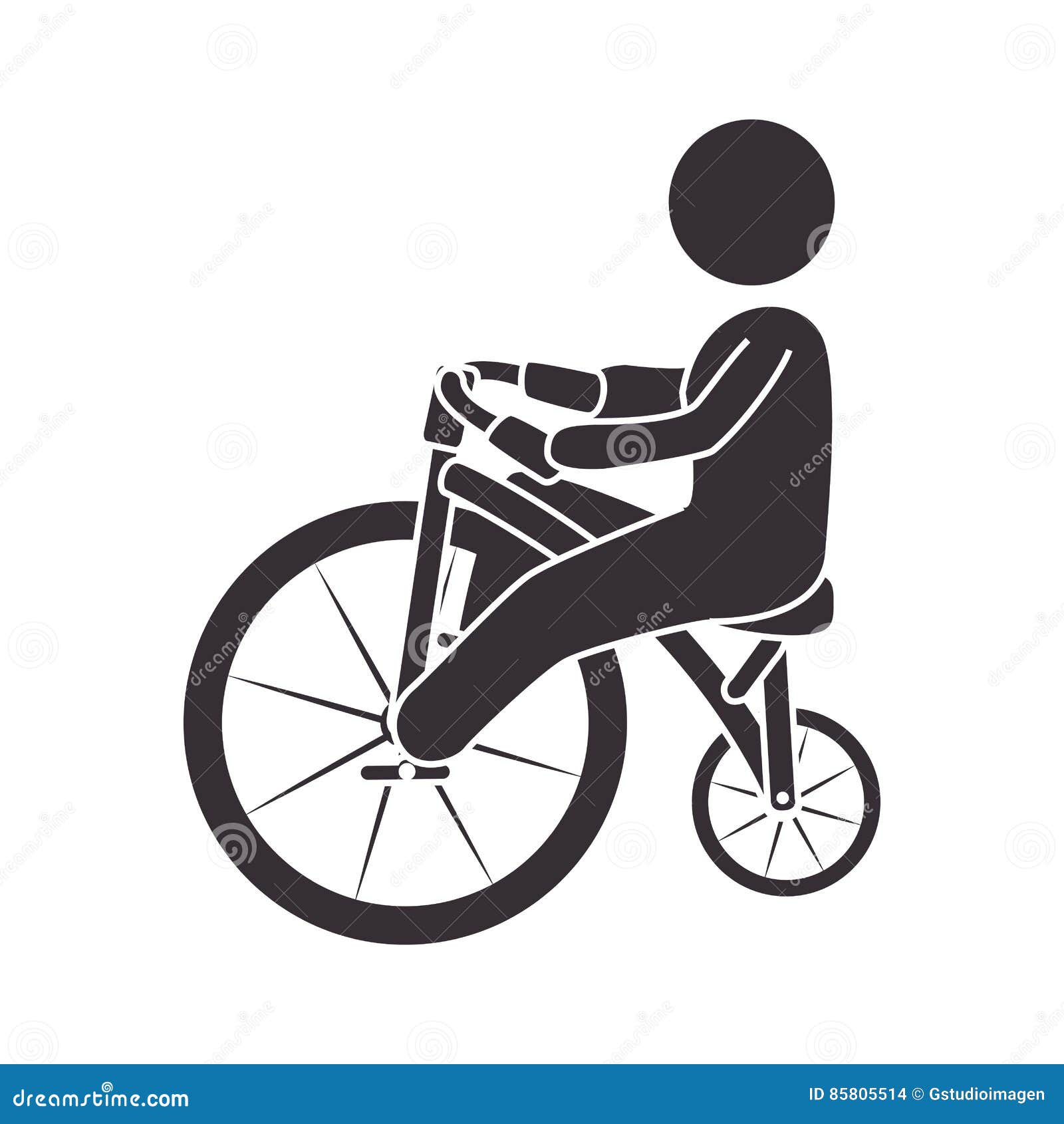 Human figure riding bike stock vector. Illustration of sketch - 85805514