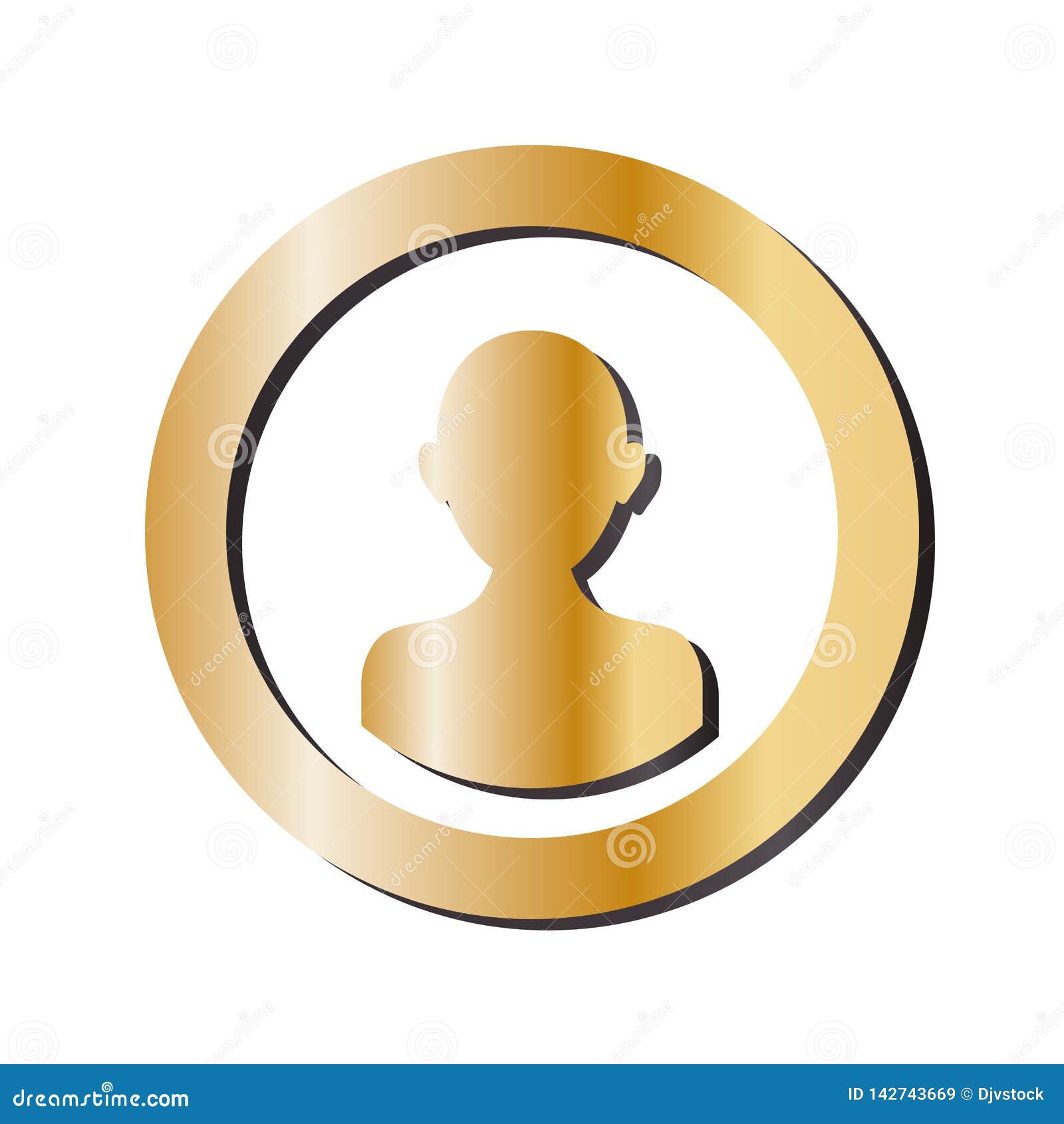 Human Figure Silhouette with Golden Frame Stock Vector - Illustration ...