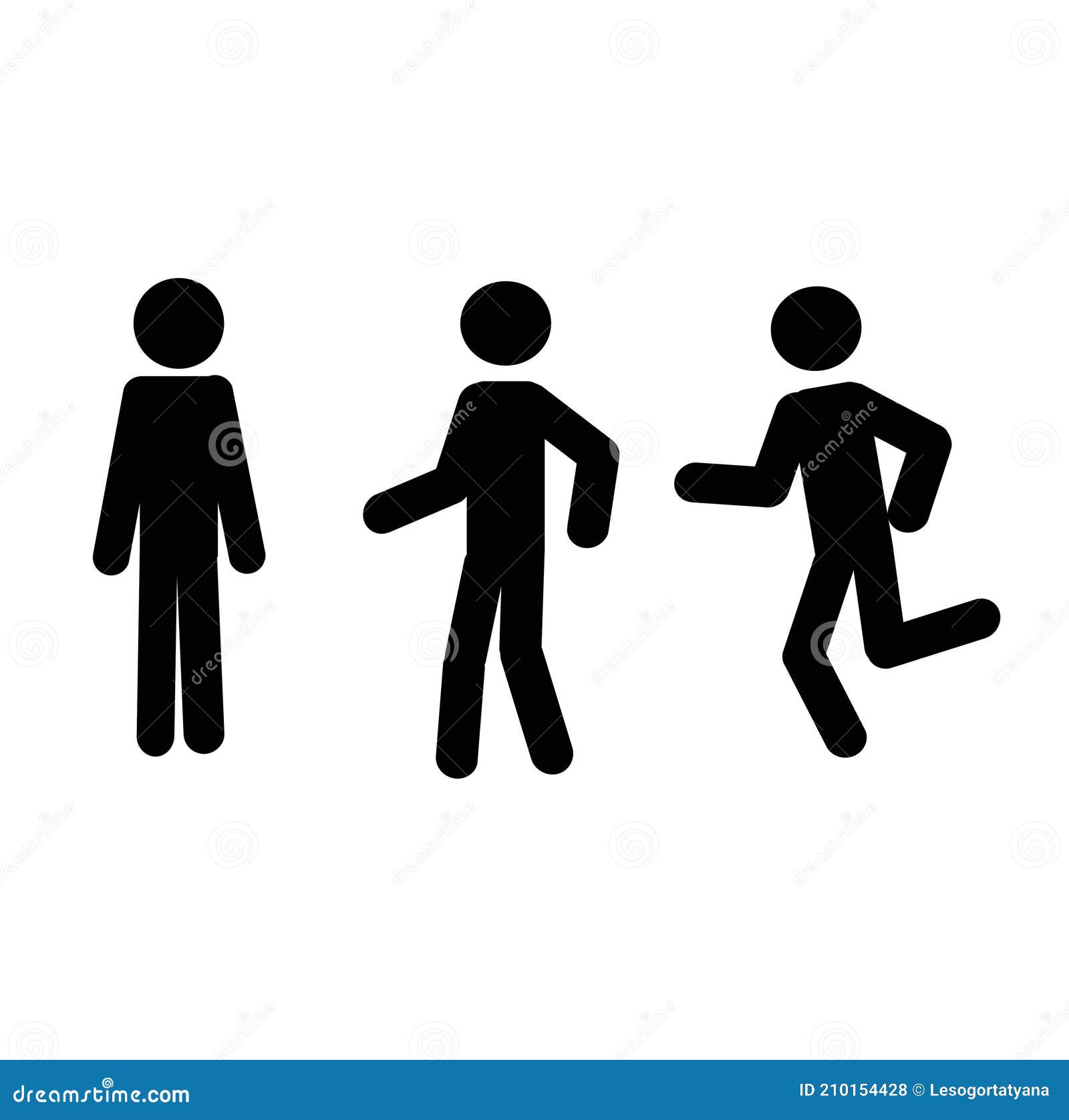 Human Figure Sketch in Motion Stock Vector - Illustration of group ...