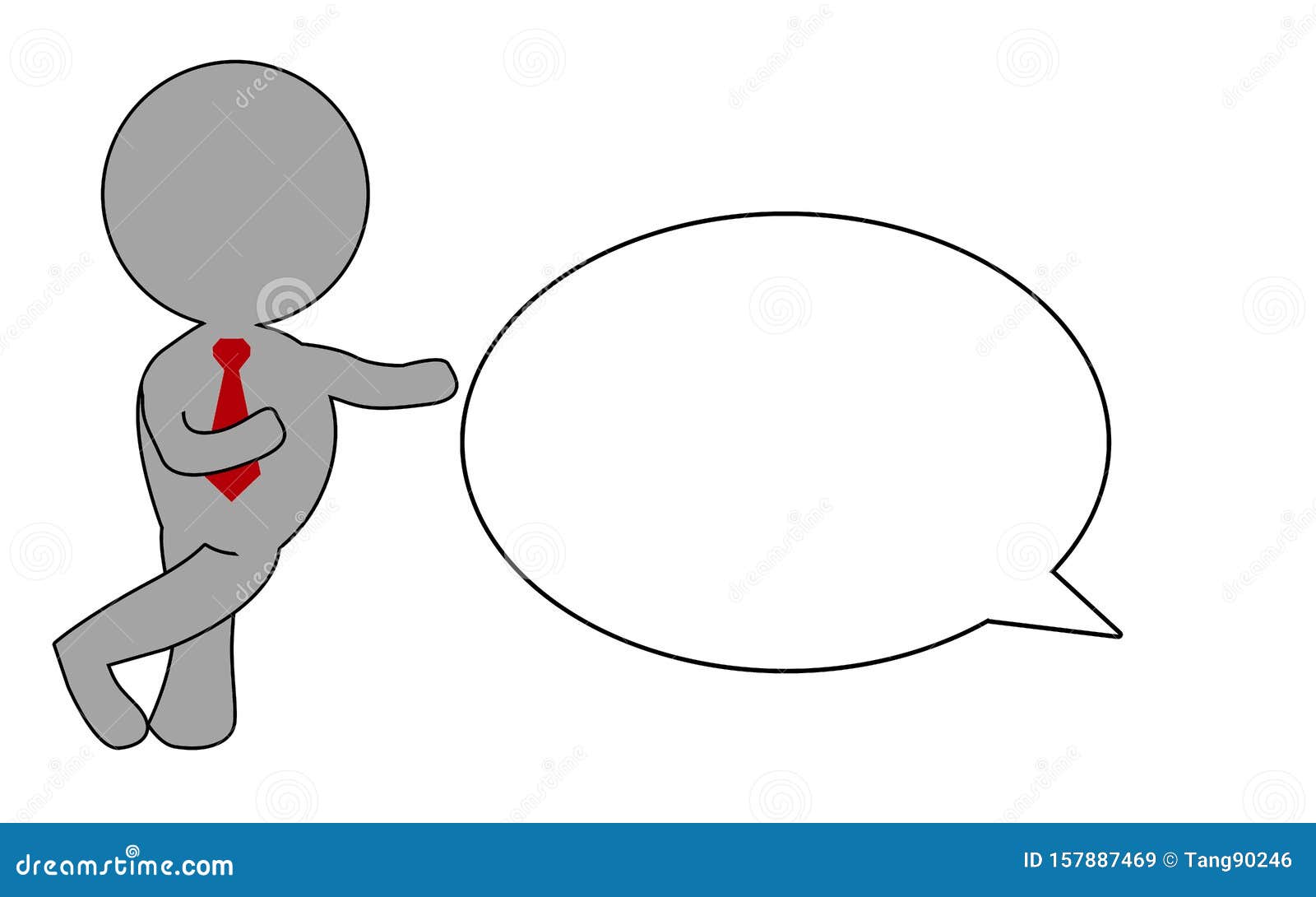 Human Figure with Speech Bubble Stock Illustration - Illustration of ...