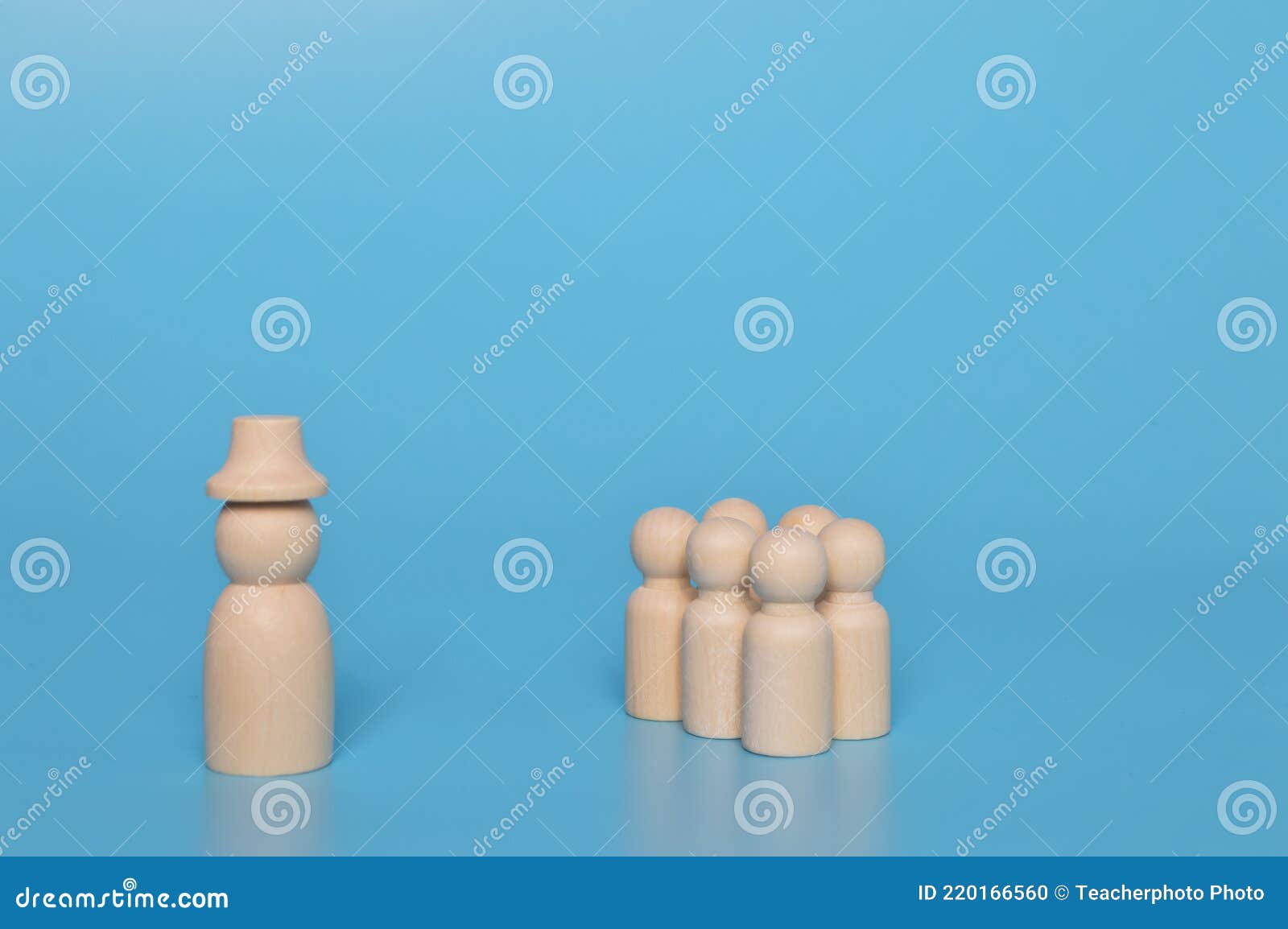 Human Figure Standing in Front of the Group of Peoples. Concept of ...