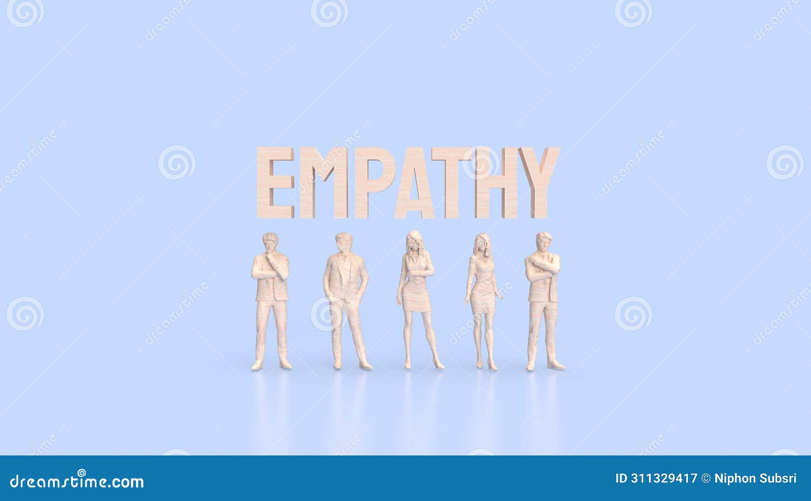The Human Figure and Text for Empathy Concept 3d Rendering Stock ...