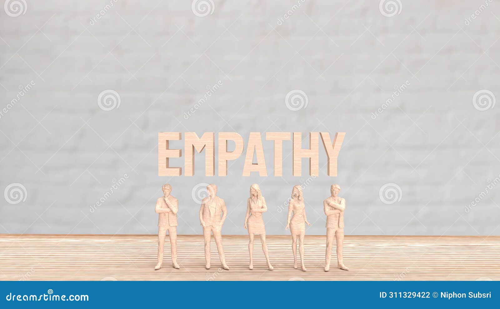 The Human Figure and Text for Empathy Concept 3d Rendering Stock ...