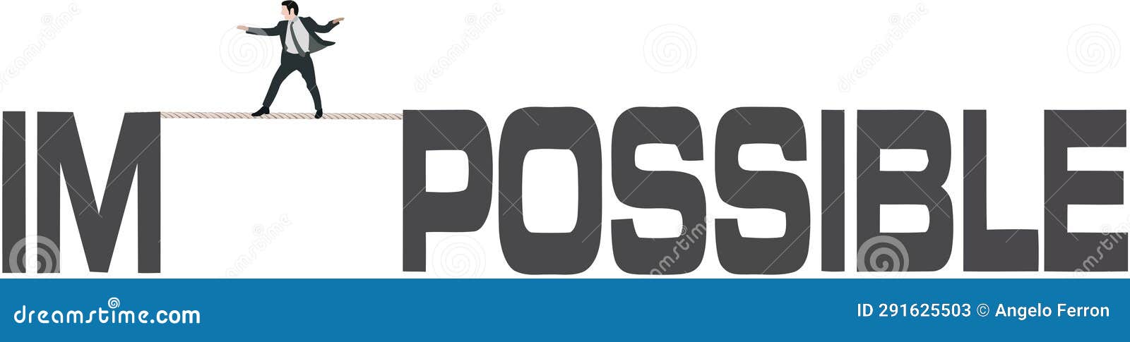 Impossible - Human Hands Holding Black Silhouette Word Stock Image ...