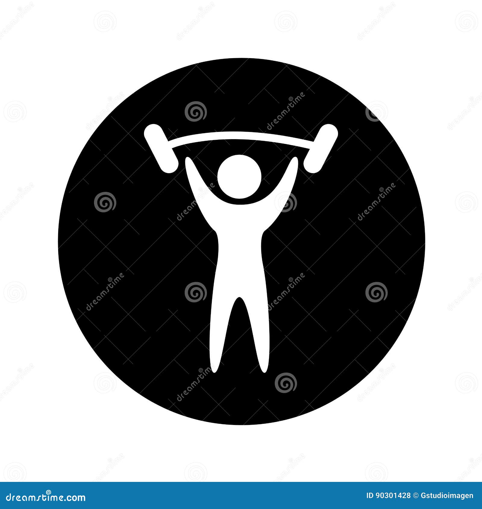 Human Figure Weight Lifting Stock Vector - Illustration of figure ...