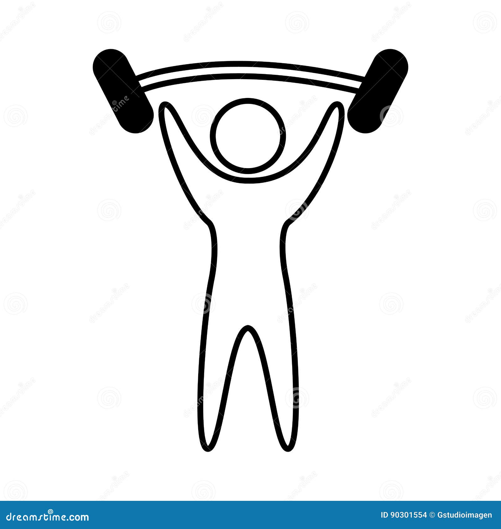 Human Figure Weight Lifting Stock Vector - Illustration of powerful ...