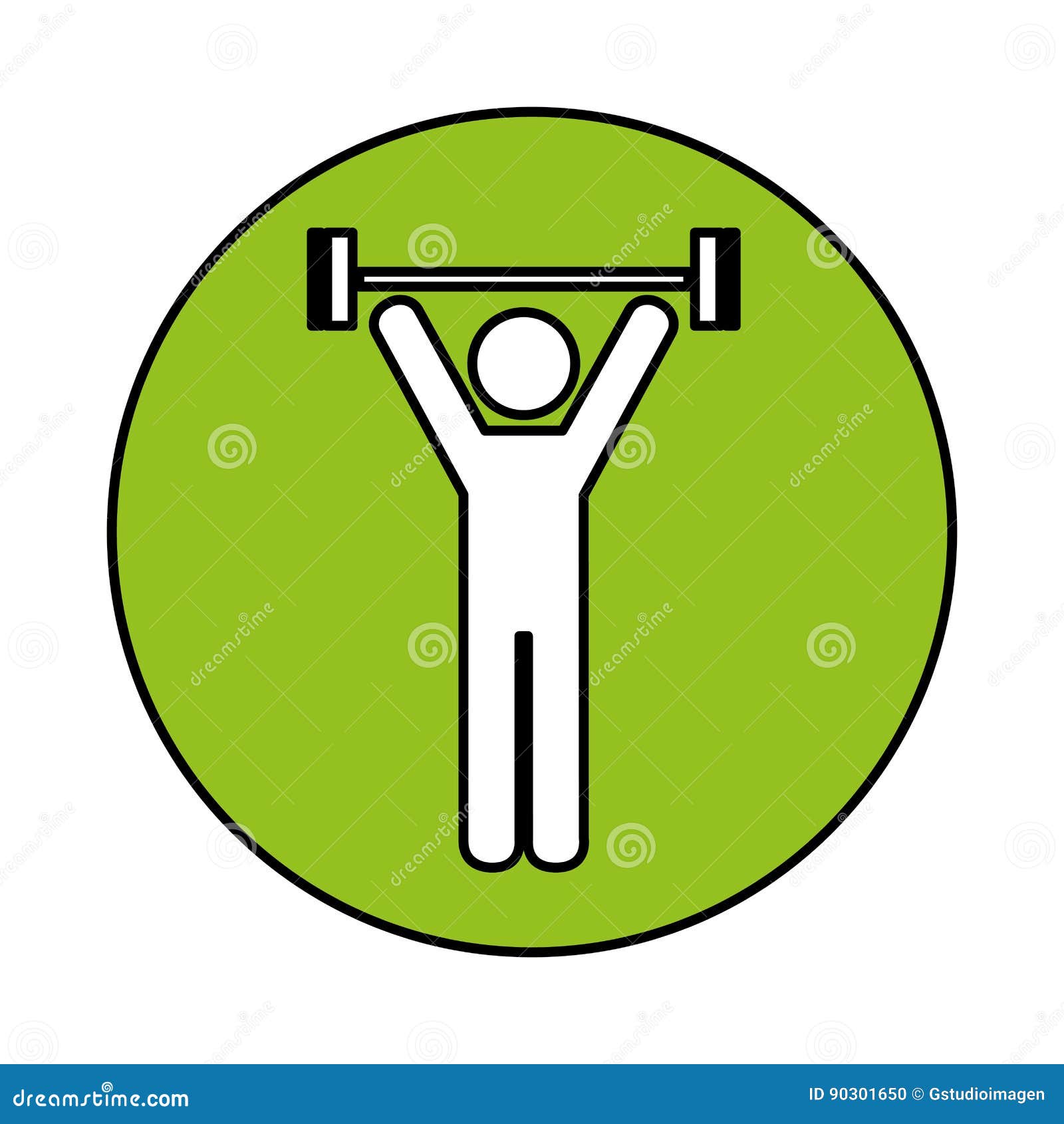 Human Figure Weight Lifting Stock Vector - Illustration of human ...